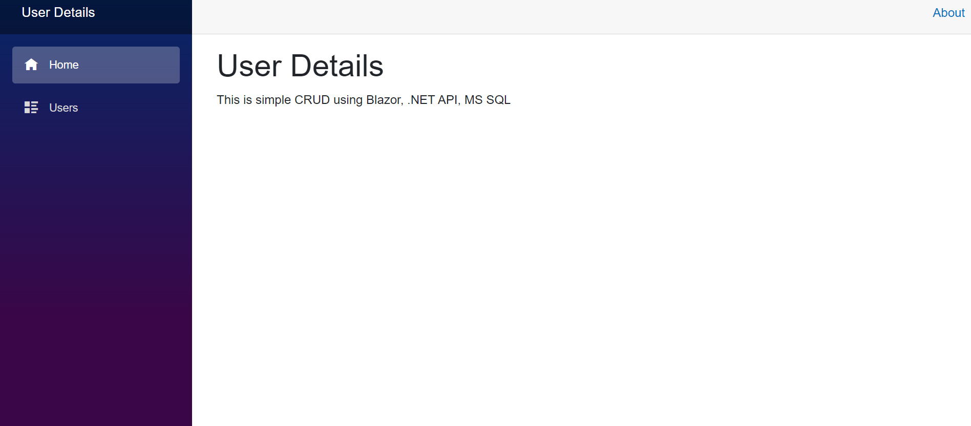 GitHub - saharanit6288/BlazorCRUDApp1: This is simple CRUD using Blazor, .NET API, MS SQL