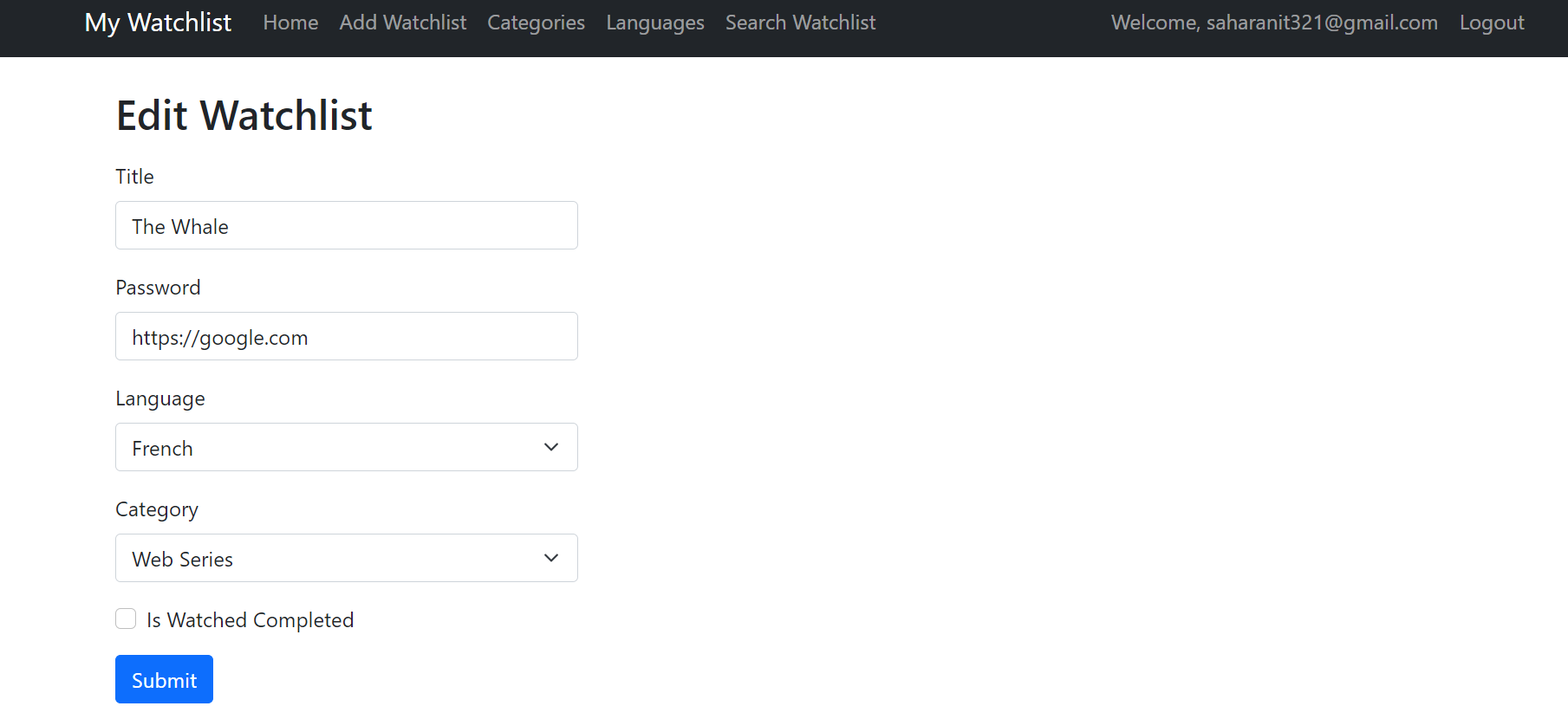 Github Saharanit6288 React18 Crud Auth App Its A Movies Web Series Watchlist Crud With Auth