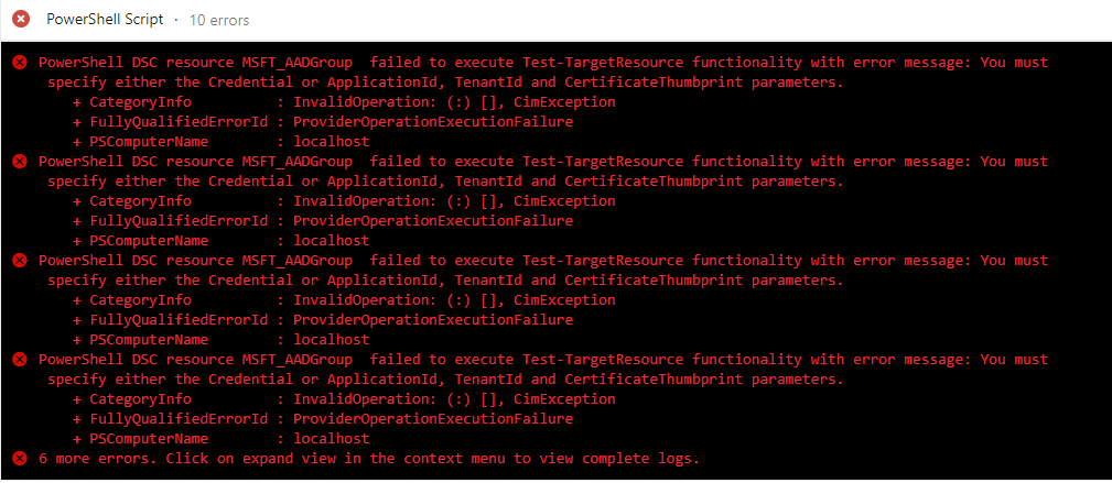 DevOps Pipeline Release issue · Issue #1794 · microsoft/Microsoft365DSC · GitHub