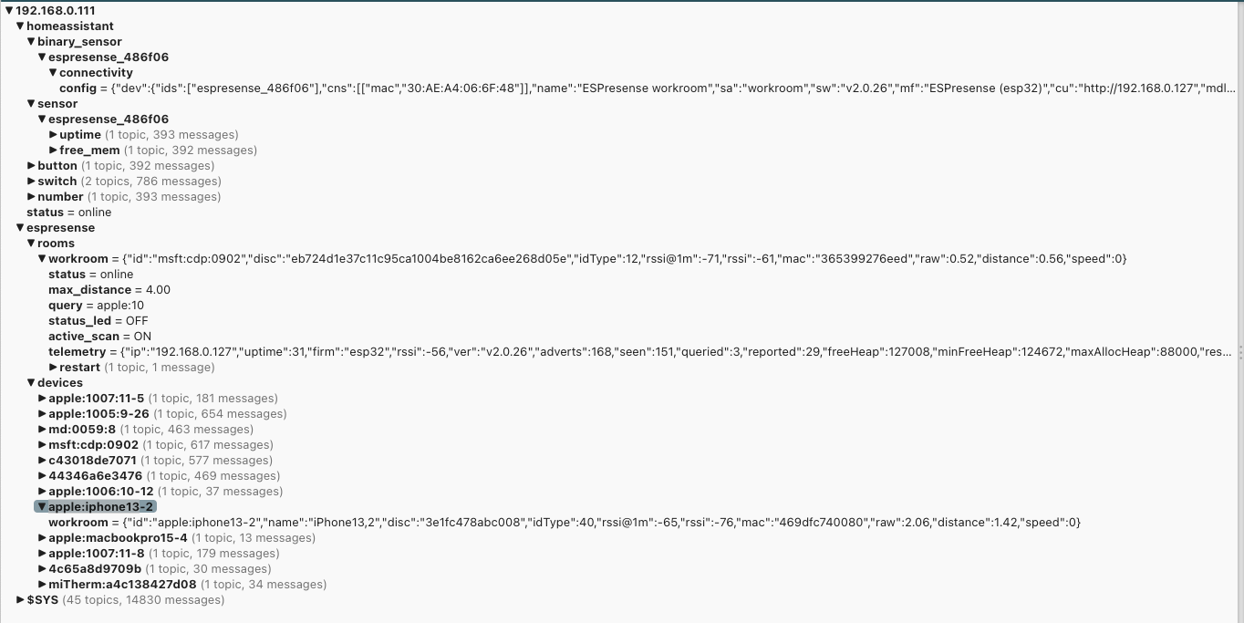 HA dont create sensor · Issue #400 · ESPresense/ESPresense · GitHub