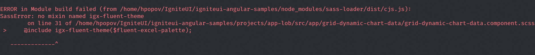 Igx-fluent-theme cannot be found · Issue #2179 · IgniteUI/igniteui-angular-samples · GitHub