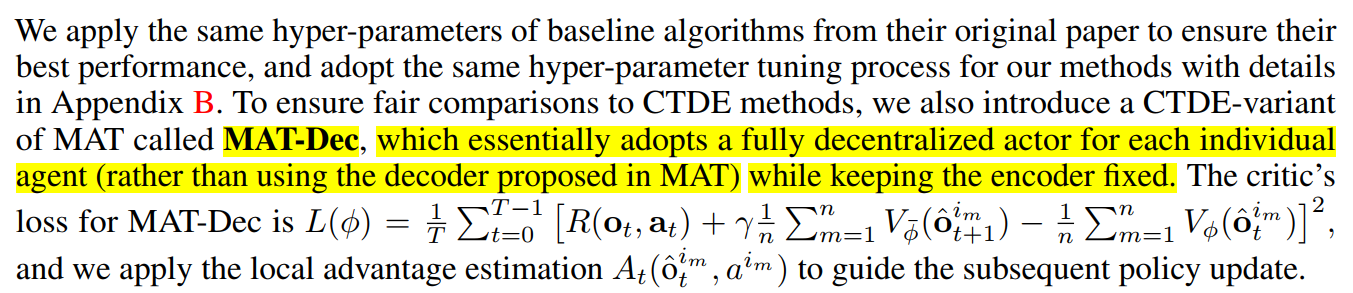 Question about MAT-Dec · Issue #6 · PKU-MARL/Multi-Agent-Transformer · GitHub