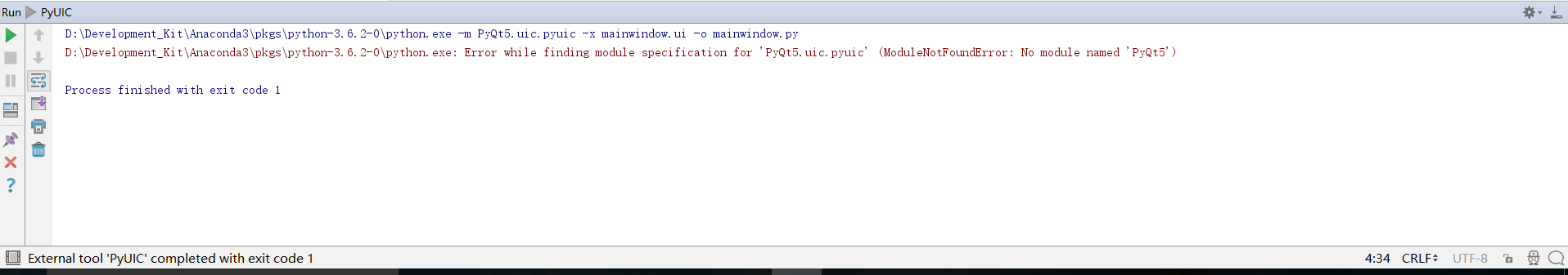 There is an issues when I use Pycharm's "External Tools" · Issue #554 · pyqtgraph/pyqtgraph · GitHub