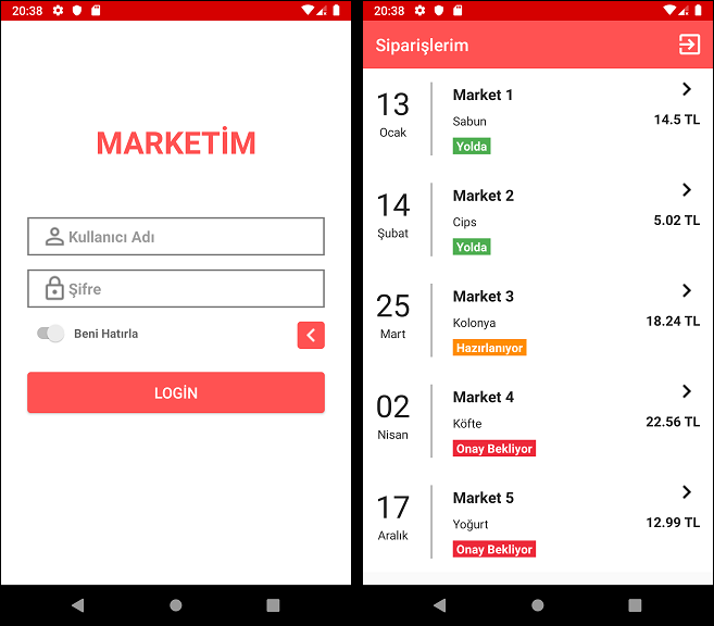 GitHub - CagatayKolus/OrderApp: Ordering App with using Retrofit and MVP Design Pattern