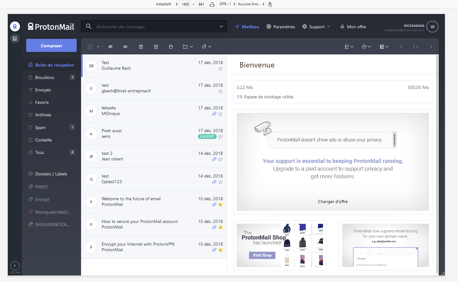 The header text is hidden on 1366x768 resolution · Issue #125 · ProtonMail/proton-mail-settings ...