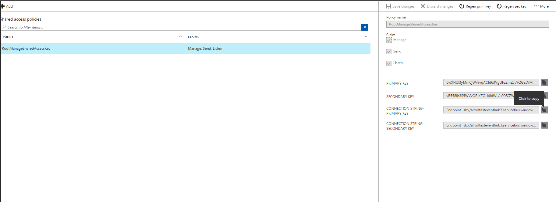 Eventhub Connection String Verification For Namespace Level Policy · Issue 1588 · Azure Azure
