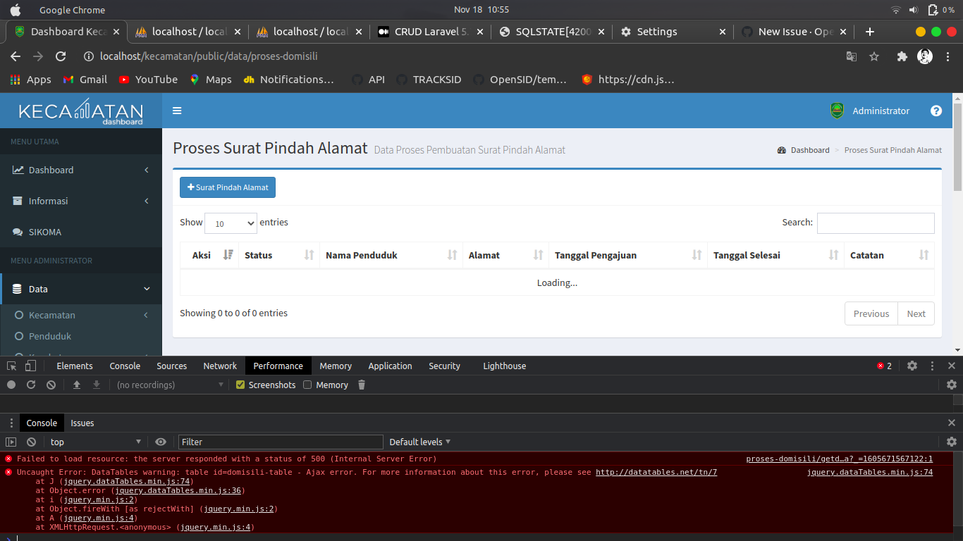Surat proses Pindah domisili error · Issue #39 · OpenSID/OpenDK · GitHub