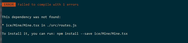 新增页面需要重新npm start (JS) · Issue #3251 · alibaba/ice · GitHub