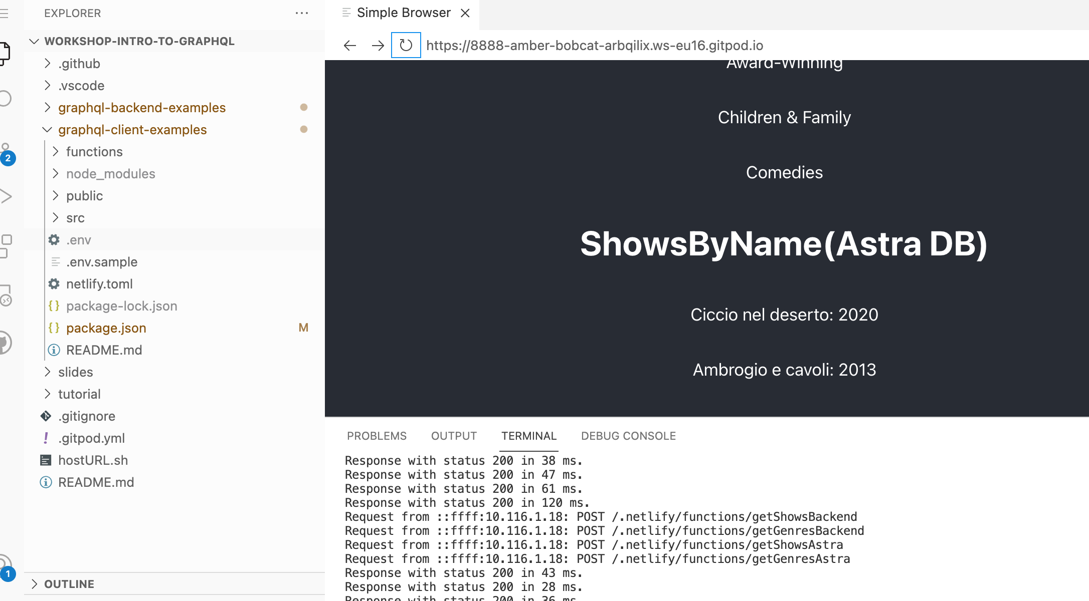 [HW] Enrico d'Elia · Issue #33 · datastaxdevs/workshop-intro-to-graphql · GitHub