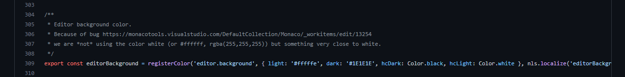 Question - Will using white as editor background cause issues? · Issue ...