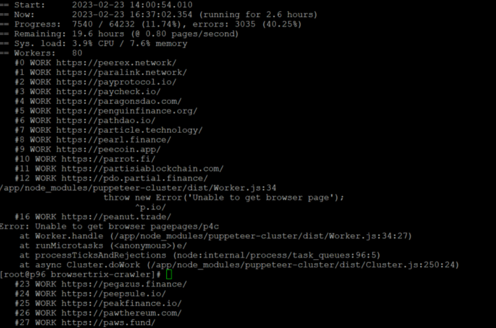 Error puppeteer: Unable to get browser page · Issue #262 · webrecorder/browsertrix-crawler · GitHub