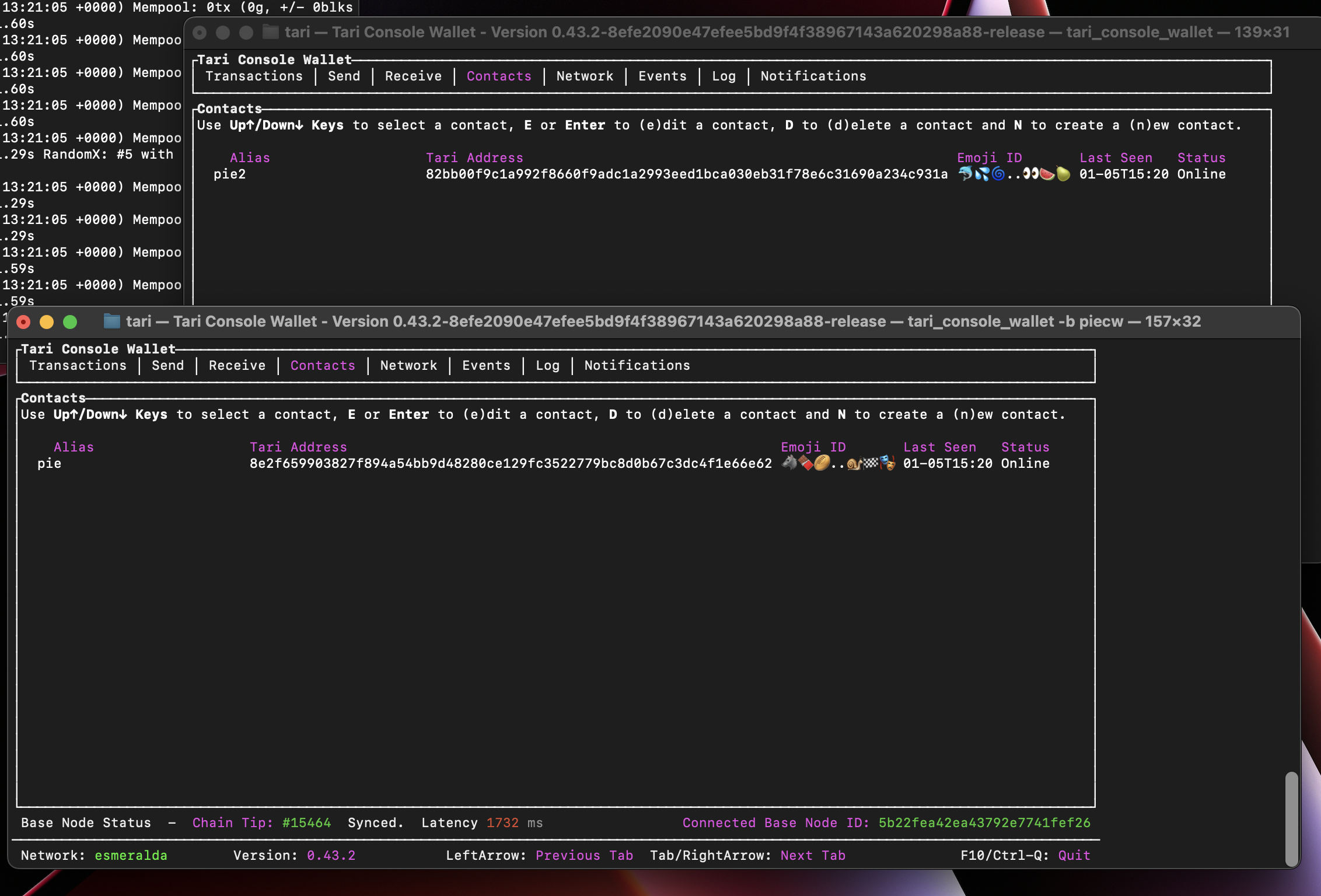 [console wallet] Contacts liveness does not work anymore · Issue #5015 · tari-project/tari · GitHub