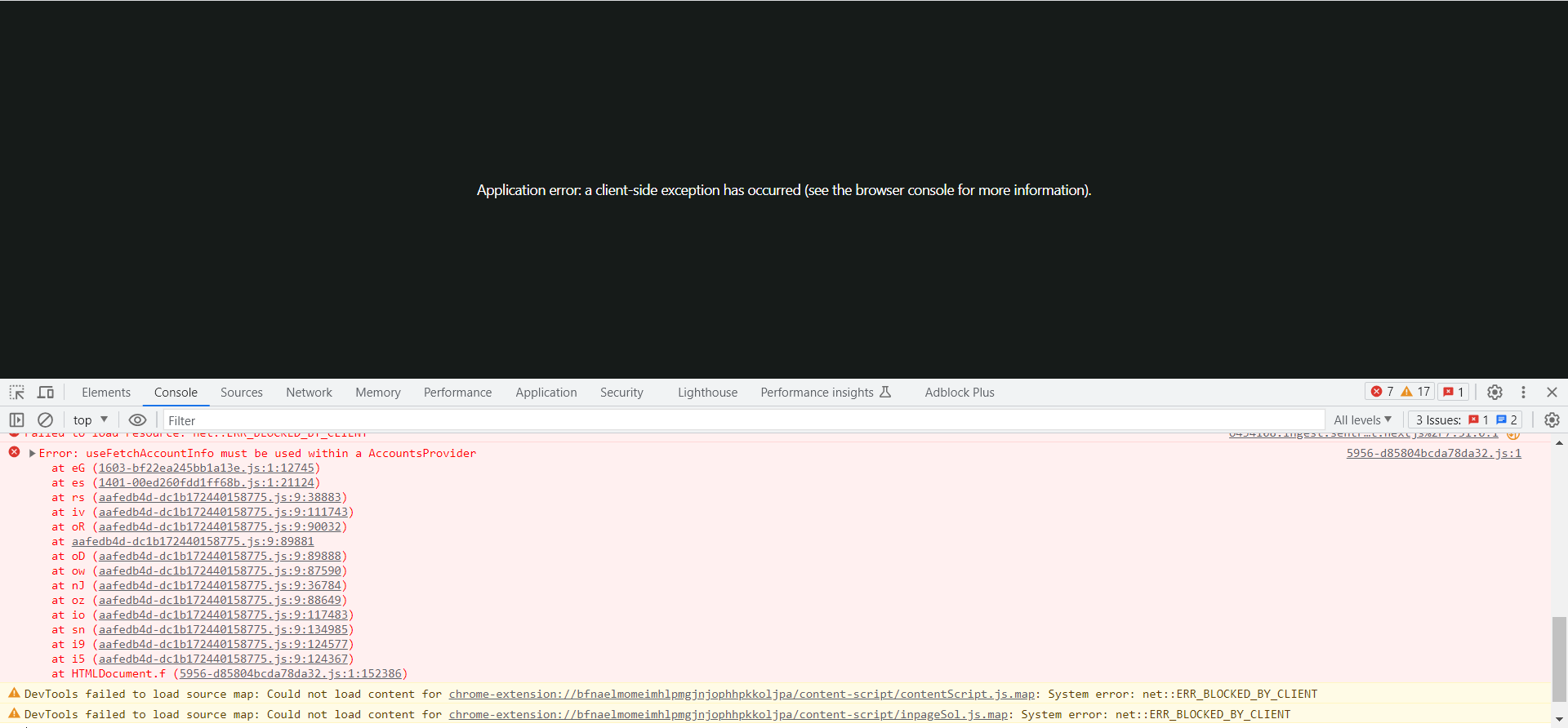 [Bug] Site crashes with `Application error` while trying to use transaction inspector · Issue ...