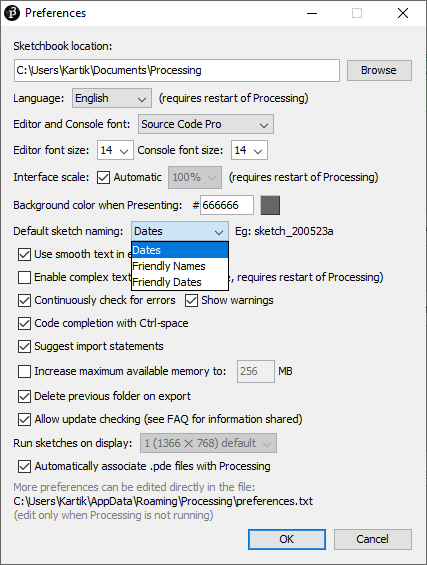 Friendly names for Processing Sketches like the p5.js web editor · Issue #6045 · processing ...