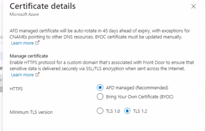 Afd Custom Domain And Managedcertificate Nan Days To Expiry · Issue 20833 · Hashicorp 