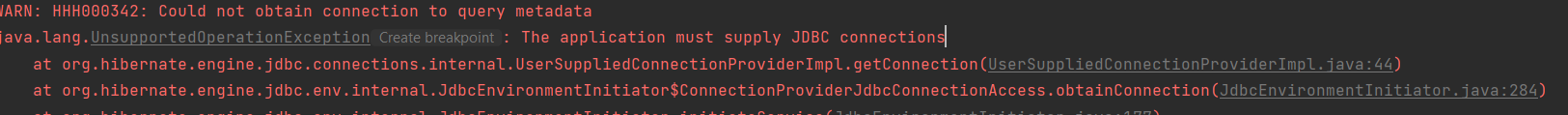 Maven Generate Diff From Entity : Error The application must supply JDBC connections · Issue ...