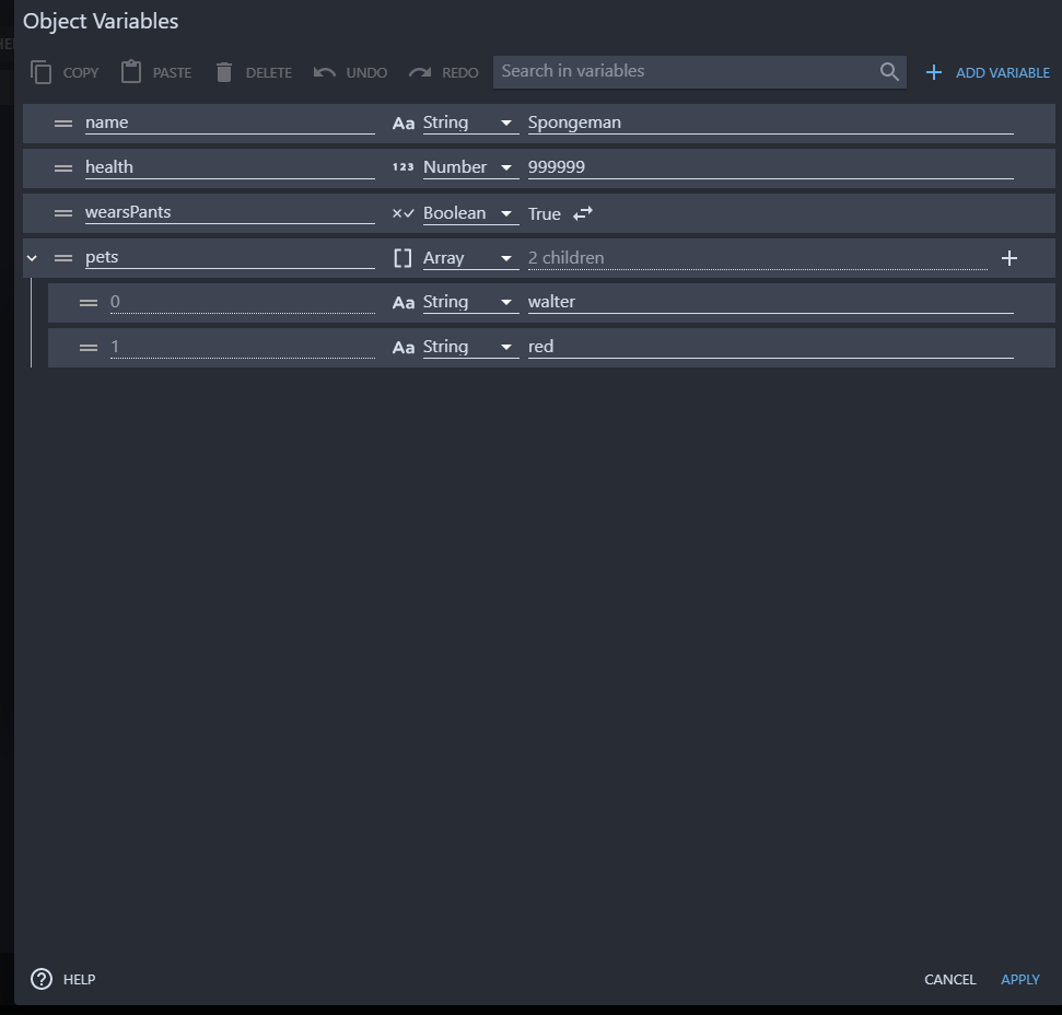Expression Builder - object variables not in drop-down list · Issue #3932 · 4ian/GDevelop · GitHub