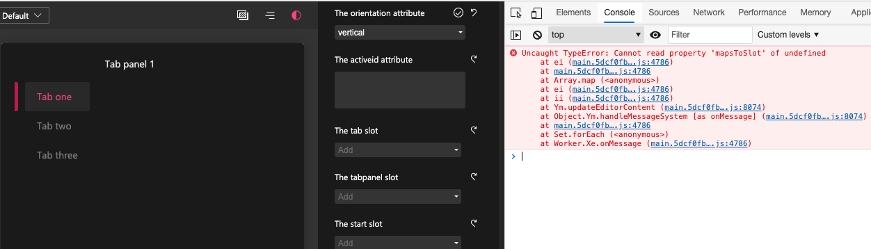 fast component explorer throws exception when changing tab orientation attribute twice · Issue ...