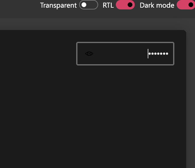 Glyph to see password in text-field is not respecting dark mode in ...