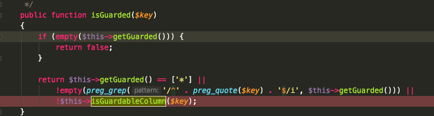 isGuarded method is working unexpectedly(?) · Issue #35297 · laravel/framework · GitHub