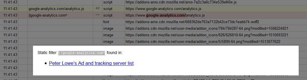 Request to google-analytics.com is made, even if there is a block rule ...
