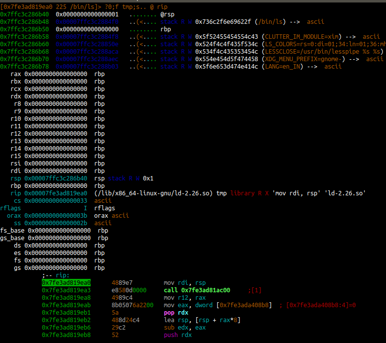 Better display for visual mode debugger, Add a panel for function arg · Issue #9349 · radareorg ...