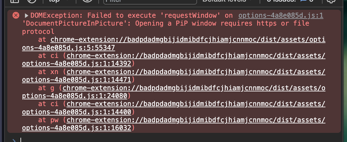 Doesn't work on Chrome Extension · Issue #101 · WICG/document-picture-in-picture · GitHub