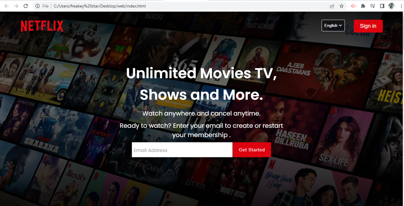 GitHub - gautam49/HTML-and-CSS-Level-2-Project: Netflix Landing Page
