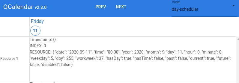 timestamp for slot in 'day-scheduler' returns {} · Issue #155 · quasarframework/quasar-ui ...