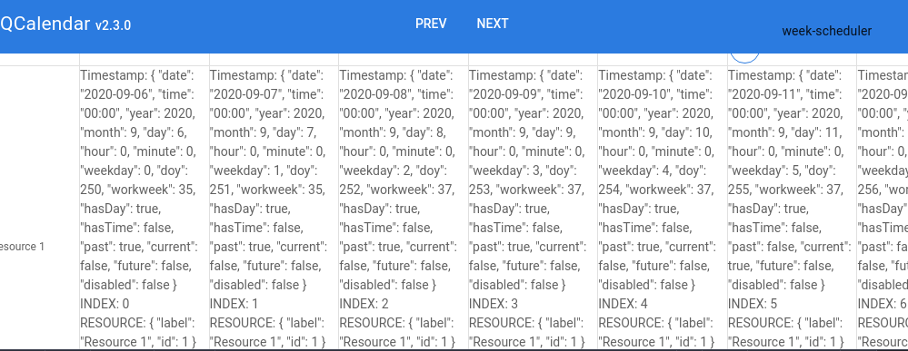 timestamp for slot in 'day-scheduler' returns {} · Issue #155 · quasarframework/quasar-ui ...