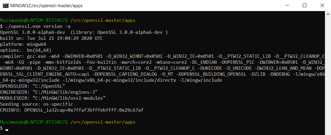 build MSYS2 error : Argument list too long · Issue #10459 · openssl/openssl · GitHub