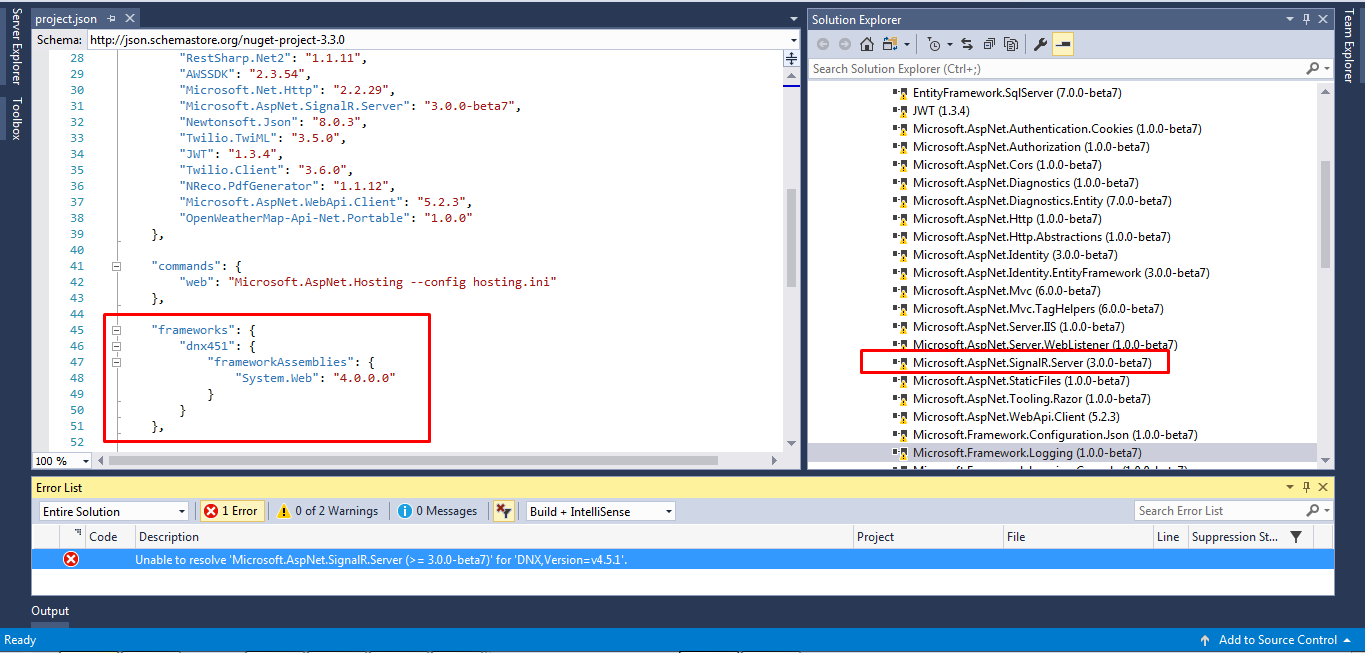 Systemio And Systemthreading Dont Support Framework Dnxversionv451 · Issue 990 · Dotnet