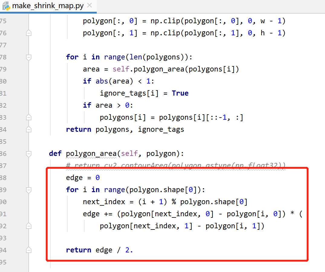 计算多边形面积 polygon_area · Issue #1943 · PaddlePaddle/PaddleOCR · GitHub