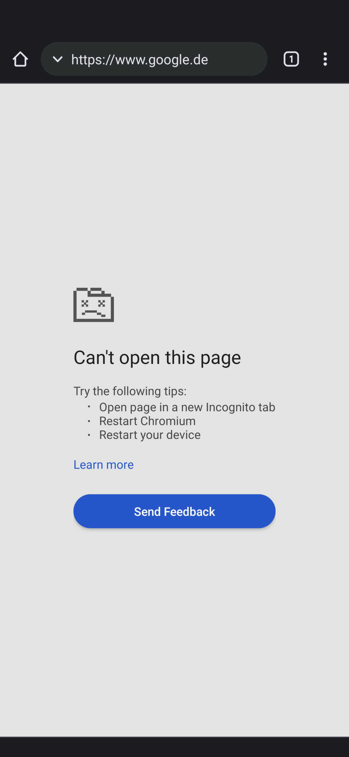 "Can't open this page" and "Aw, Snap!" errors - Google Pixel · Issue #123 · uazo/bromite ...