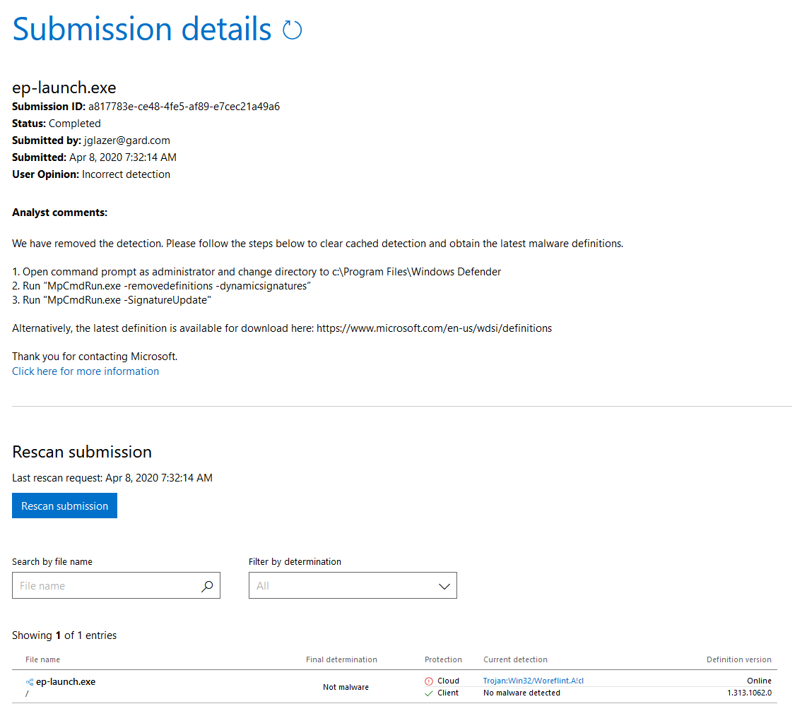 EP-Launch being marked as Trojan by Windows Defender · Issue #7911 · NREL/EnergyPlus · GitHub