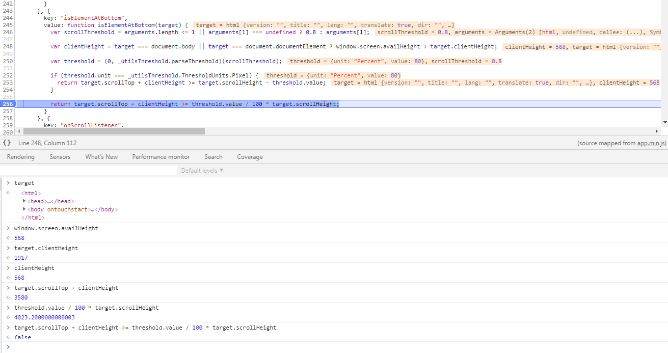 Scroll not working if view is scaled · Issue #106 · ankeetmaini/react-infinite-scroll-component ...