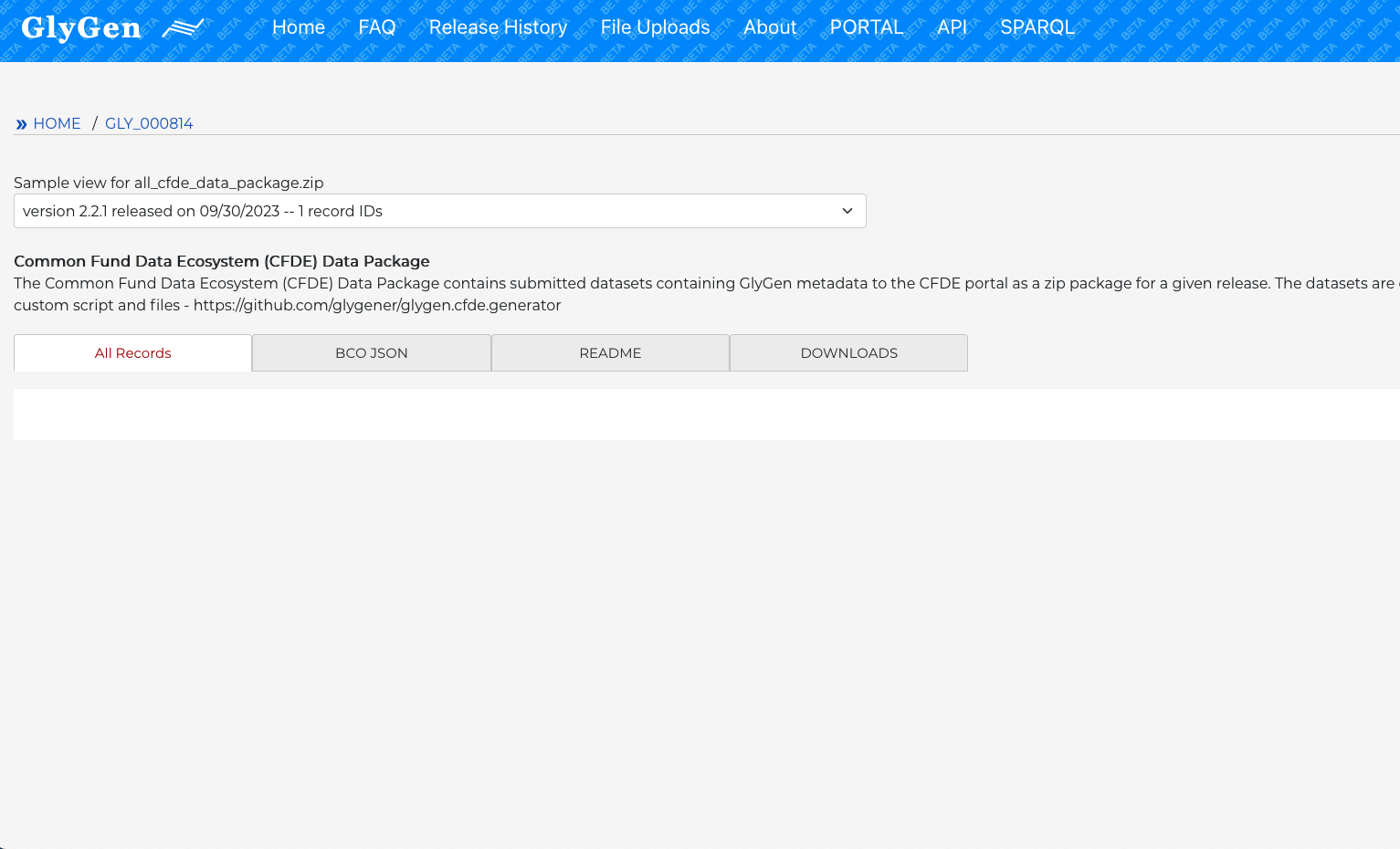 Dataset preview for GLY_000815 (EuropePMC) and GLY_000814 (CFDE) · Issue #786 · glygener/glygen ...