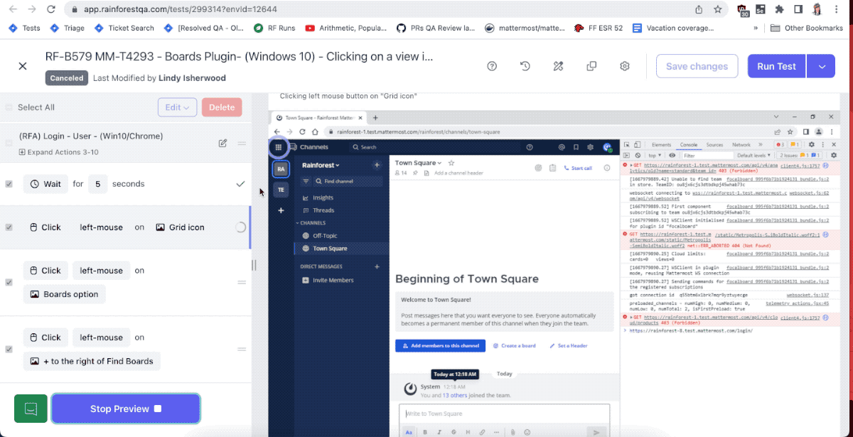 Bug: Error and `Board not found` page when new user tries to create new ...