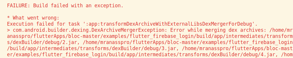 FAILURE: Build failed with an exception · Issue #397 · felangel/bloc · GitHub