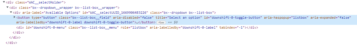 A11y The Dropdown Component Needs To Expose Setting The Downshift Ids · Issue 12751 · Carbon 