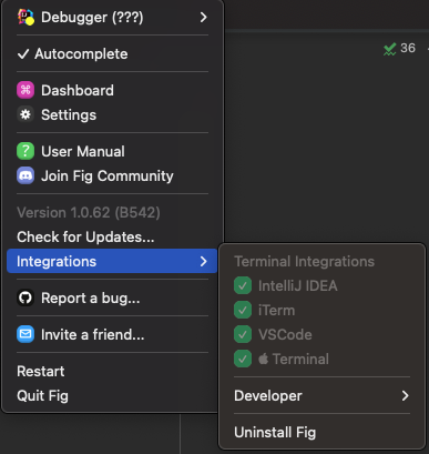 shell integration not configured in dotfiles · Issue #1088 · withfig/fig · GitHub