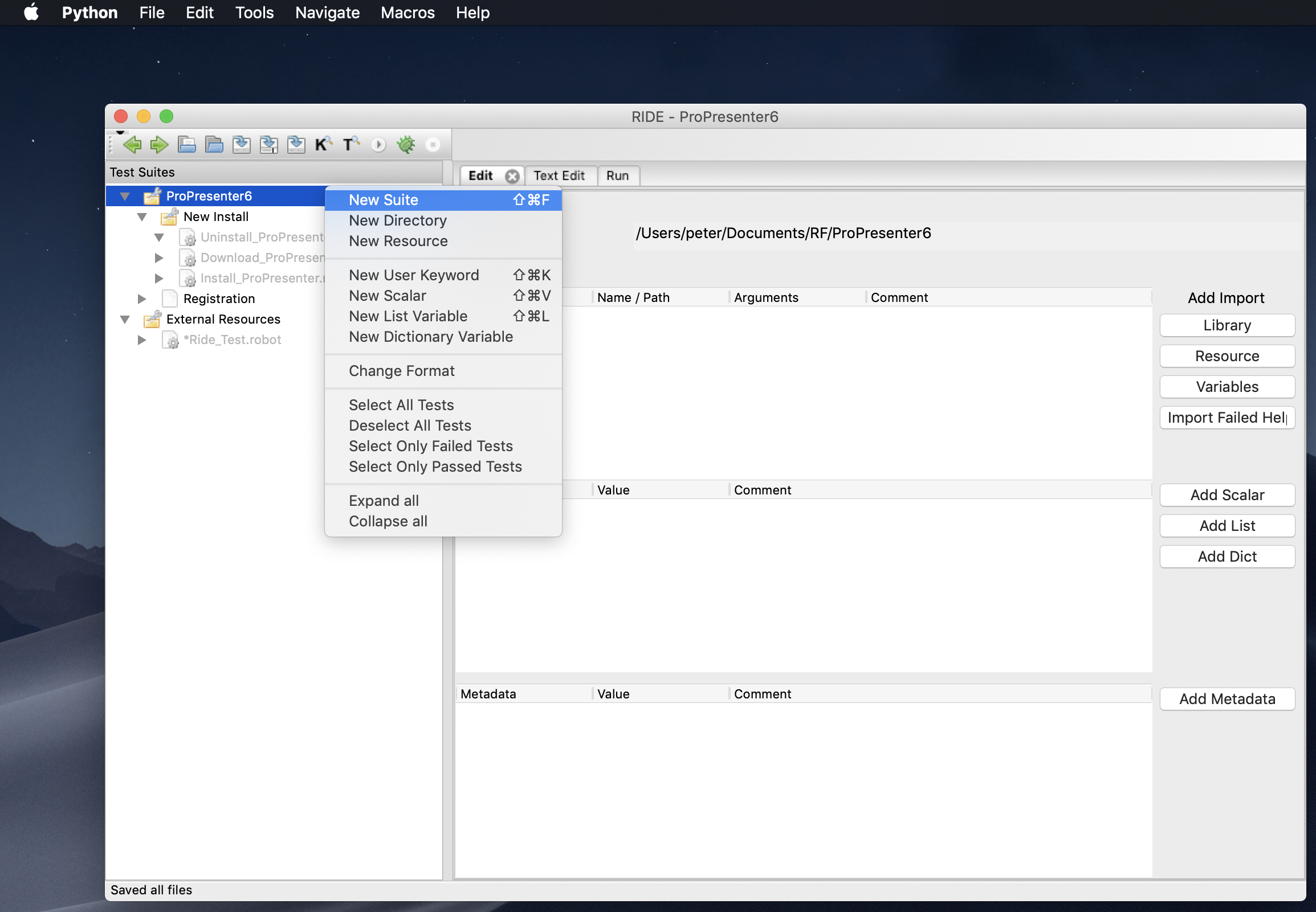 How to create a new test case? · Issue #1856 · robotframework/RIDE · GitHub