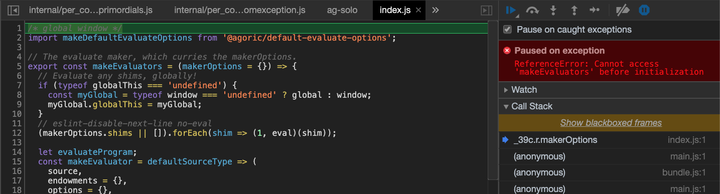 ReferenceError: Cannot access XXX before initialization · Issue #607 · Agoric/agoric-sdk · GitHub