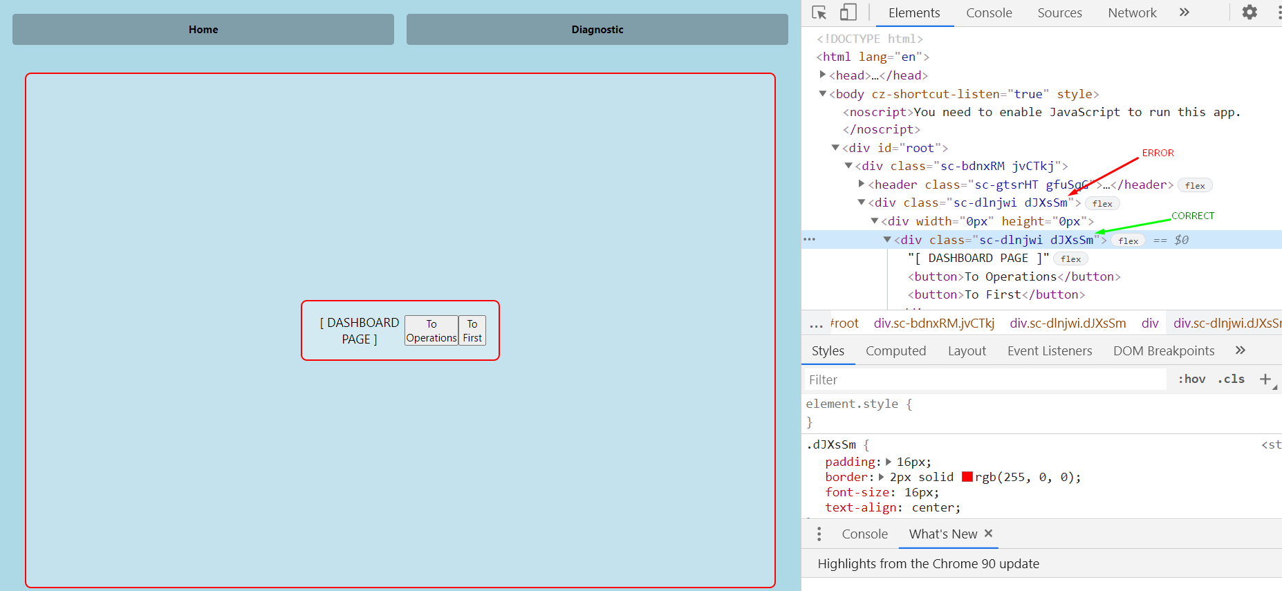 Class Created By Styled Component Automatically Adding To Another Divcomponent In Cloud Front 3913