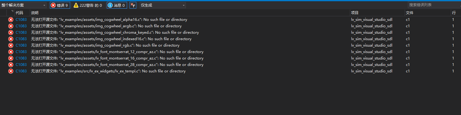 [BUG]VS2019 ERRO · Issue #16 · lvgl/lv_port_pc_visual_studio · GitHub