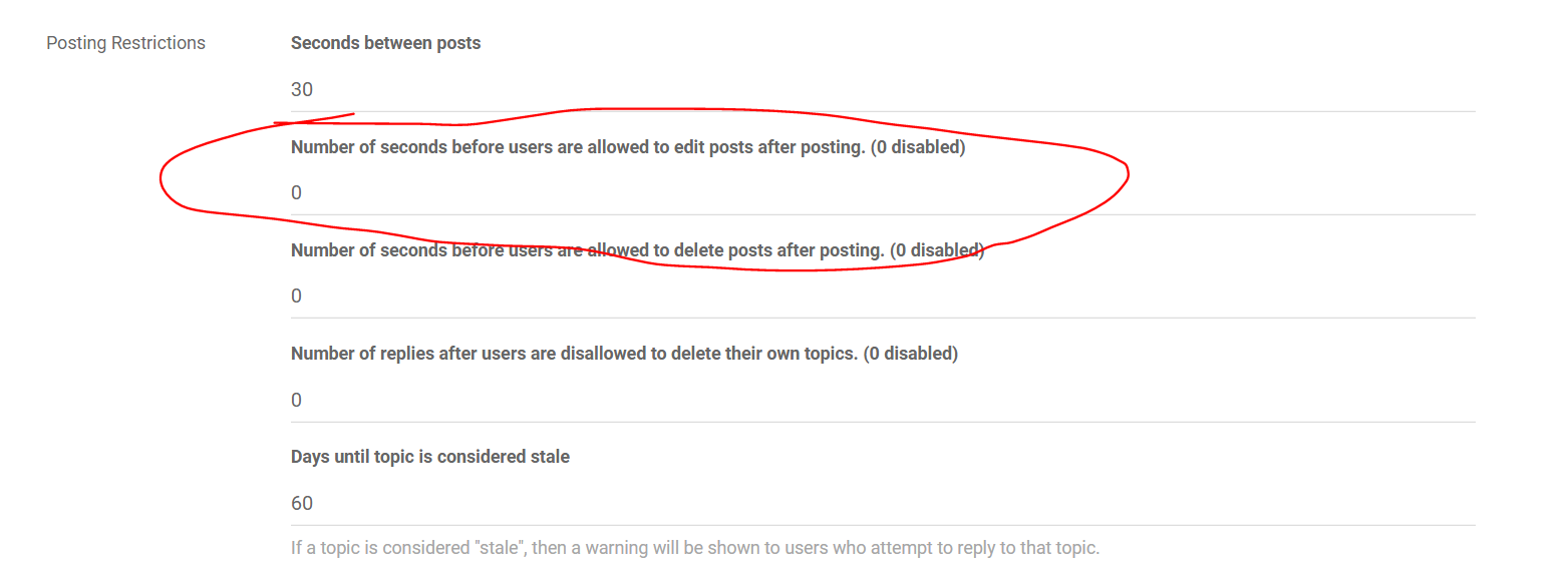 Feature request: limit edit for new users · Issue #7585 · NodeBB/NodeBB · GitHub