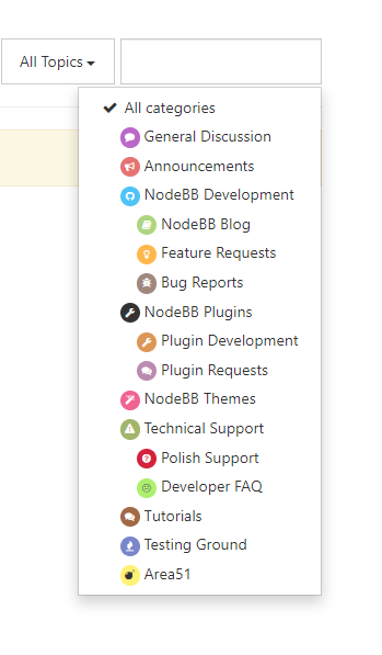 categories dropdown doesn't show watched categories if they are in a ignored category · Issue ...