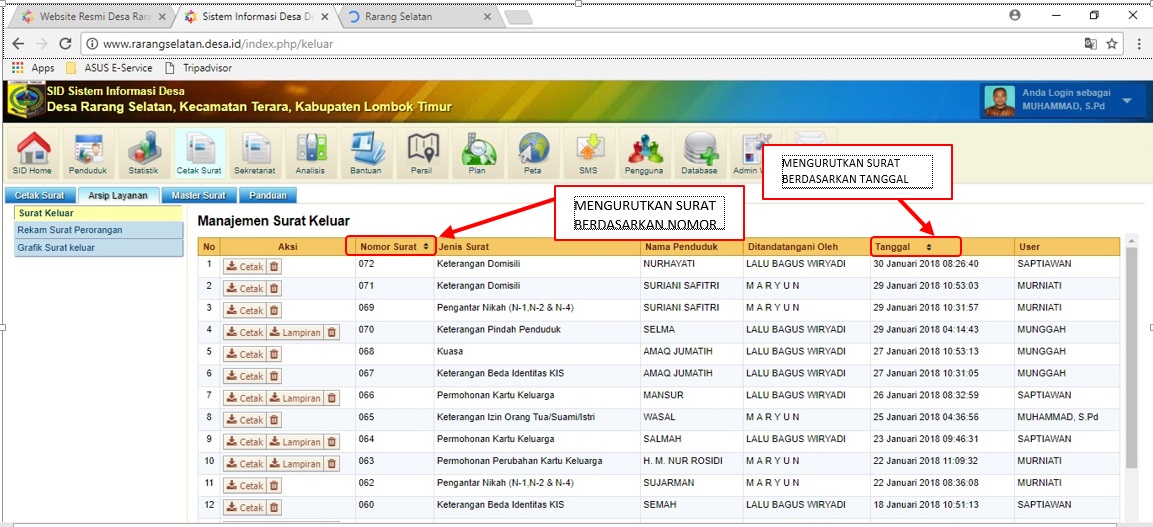 membuatkan icon untuk mengurutkan pembuatan surat di arsip layanan · Issue #763 · OpenSID ...