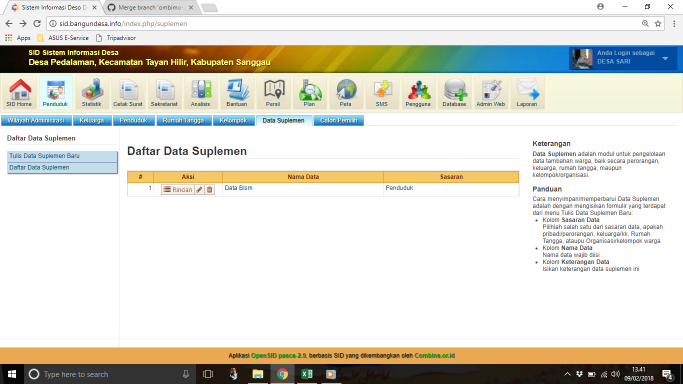 Data Suplemen perlu dibuatkan statistik sehngga bisa dimunculkan dihalaman website · Issue #784 ...