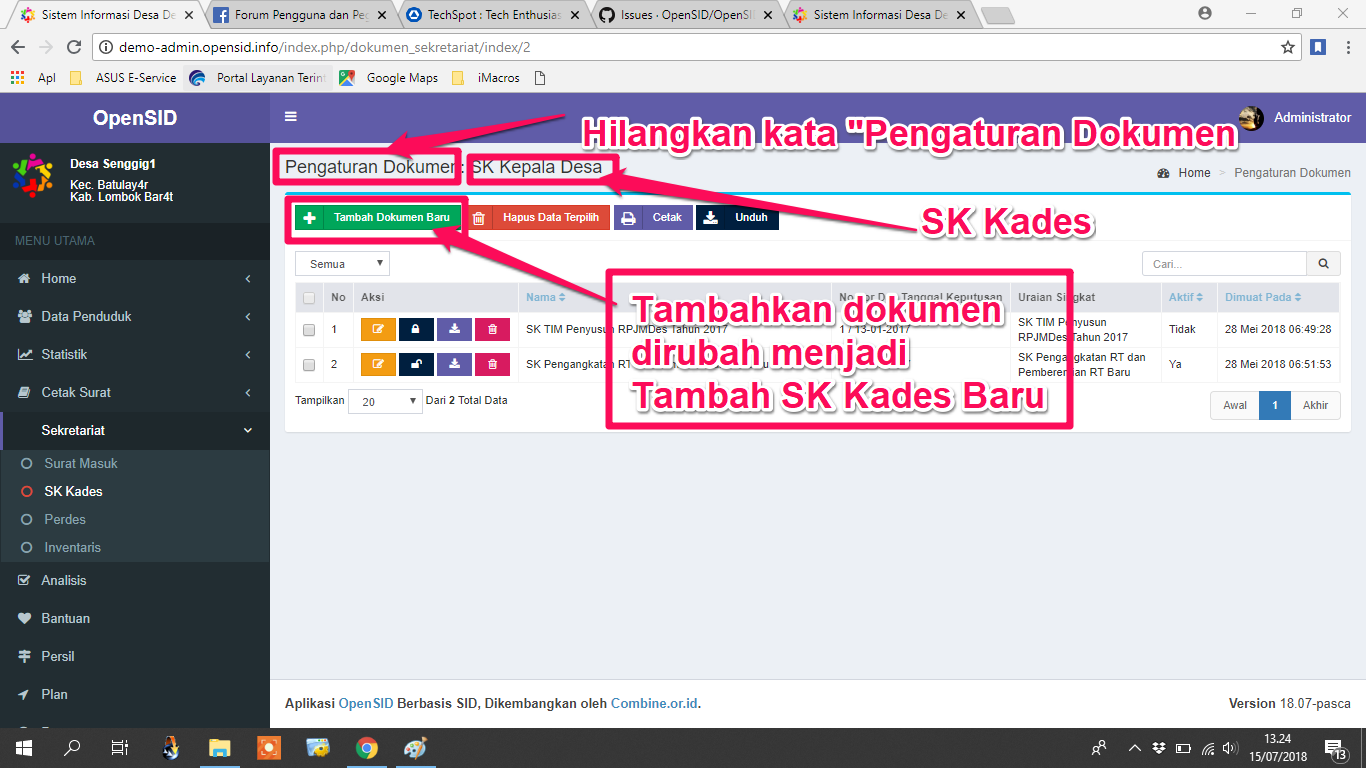 [tampilan admin] Seragamkan kalimat pada menu SK Kades · Issue #1315 · OpenSID/OpenSID · GitHub